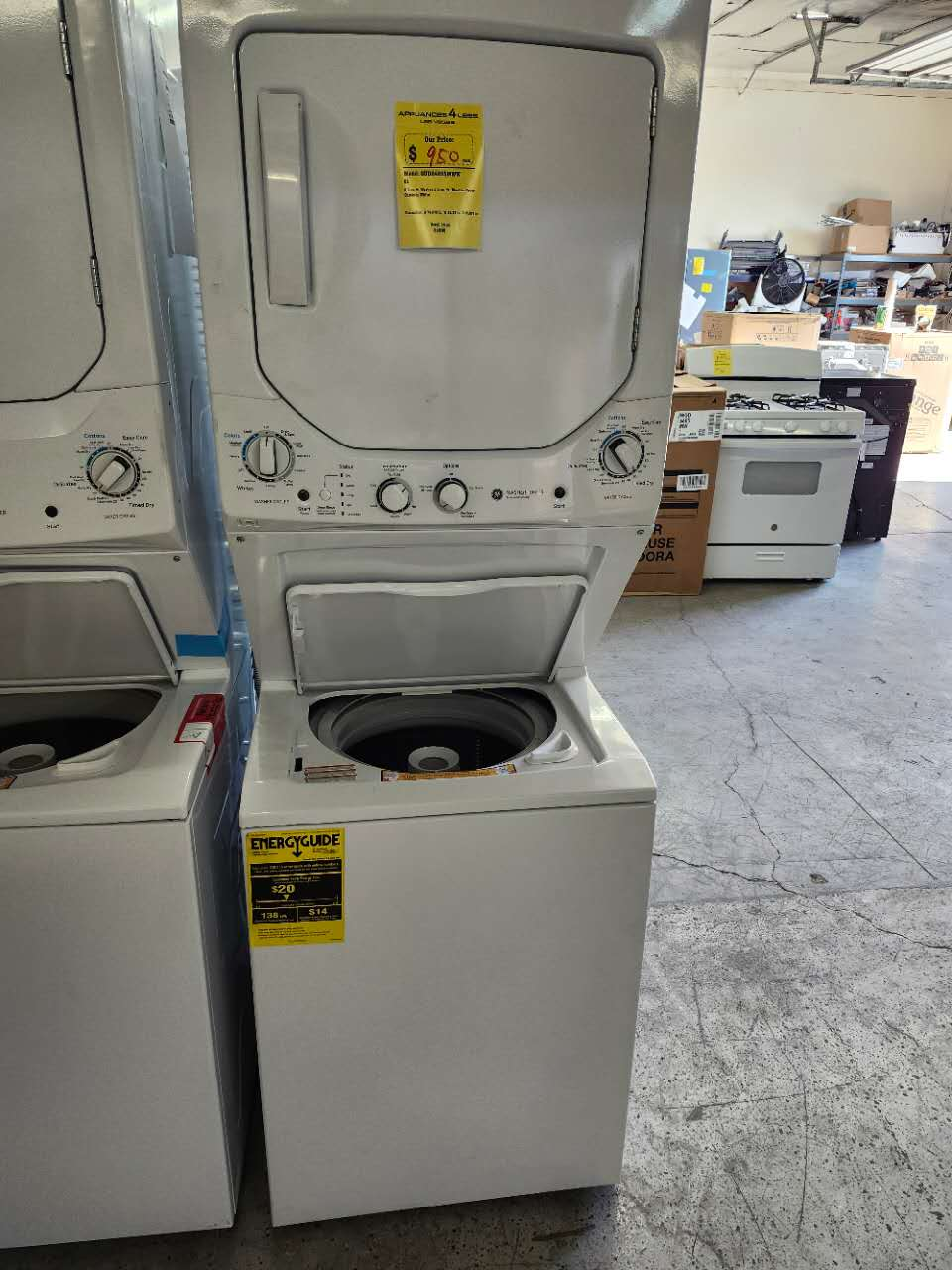 GE 24" Unitized Spacemaker® Electric Laundry Center – Model GUD24ESSMWW ...