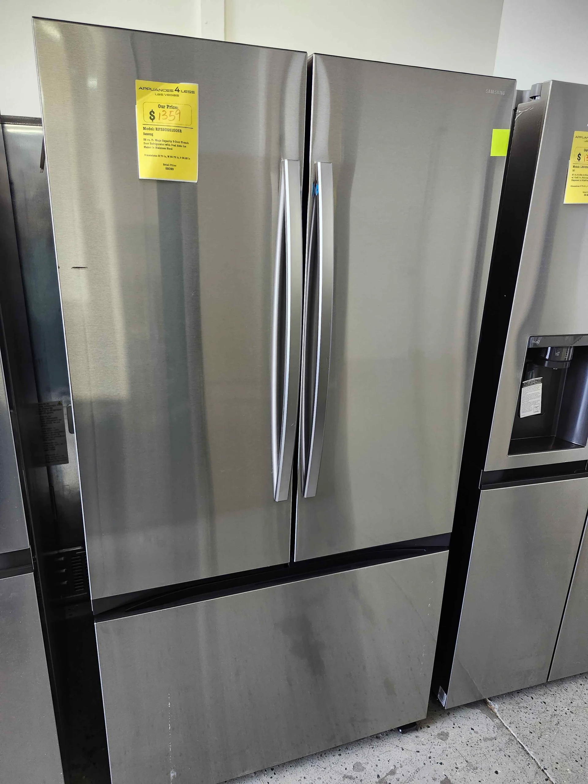 Samsung 32 cu. ft. Mega-Capacity 3-Door French Door Refrigerator with ...
