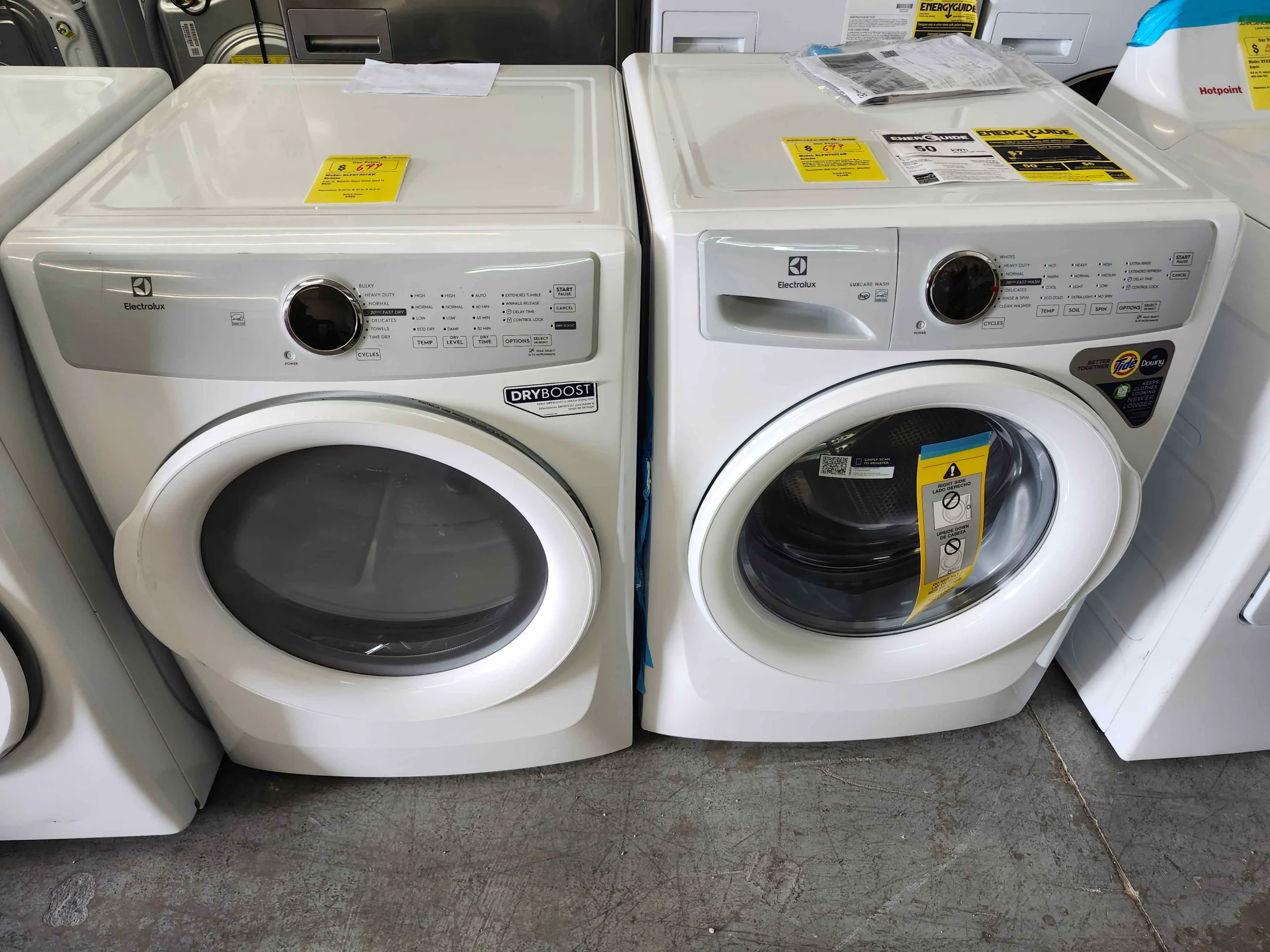 Electrolux 4.4 cu. ft. Front Load Washer & 8.0 cu. ft. Electric Dryer ...