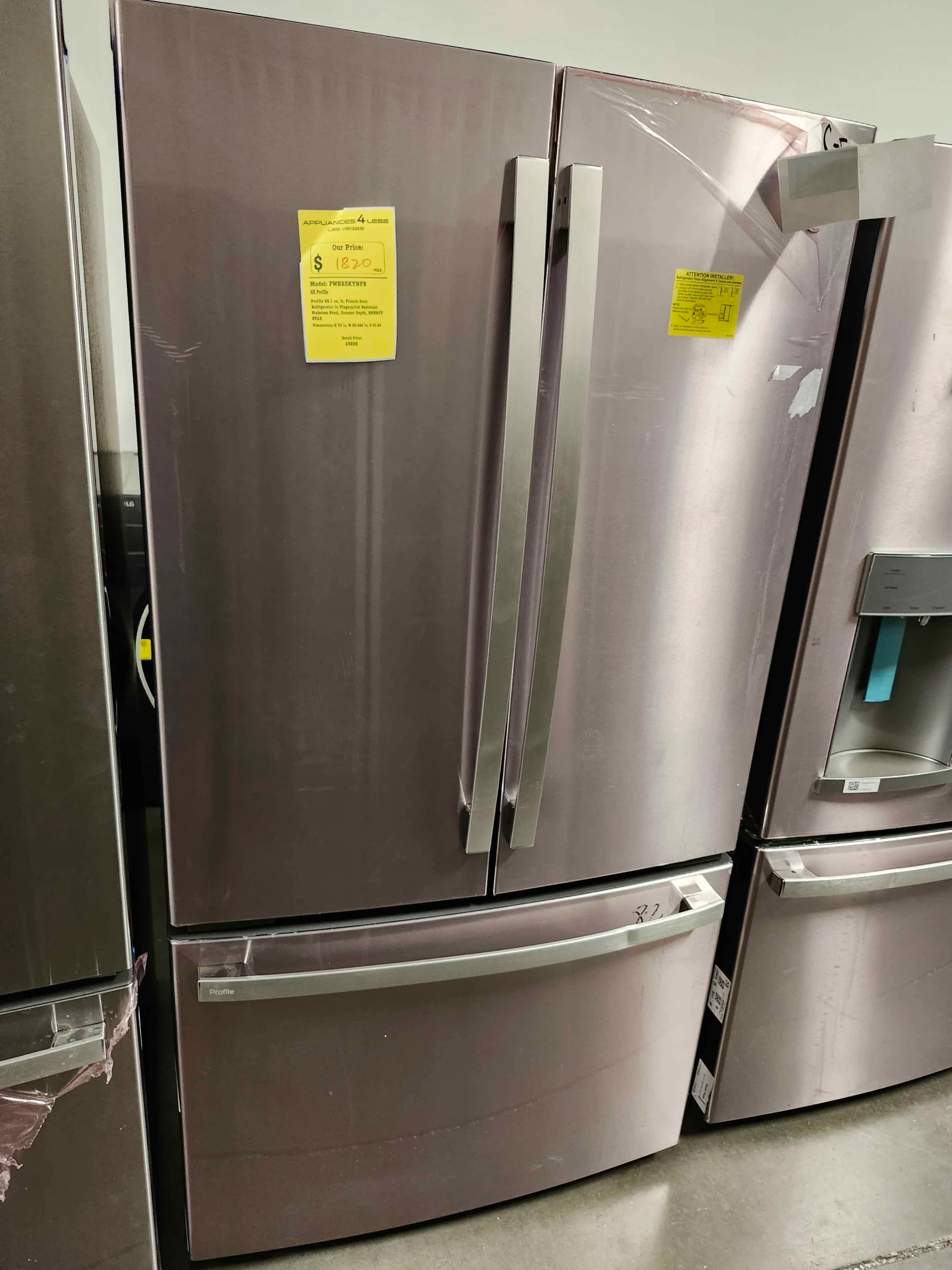 GE Profile 23.1 cu. ft. Counter-Depth French Door Refrigerator with ...
